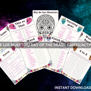 Day of the Dead/ Dia De Los Muertos Bingo Cards for a Fun Activity With ...