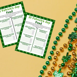 St Patrick's Day Feud Game for a Fun Activity With Family or Friends ...