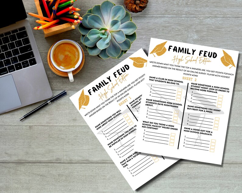 Family Feud Game for High School Graduation or Promotion Party - Etsy