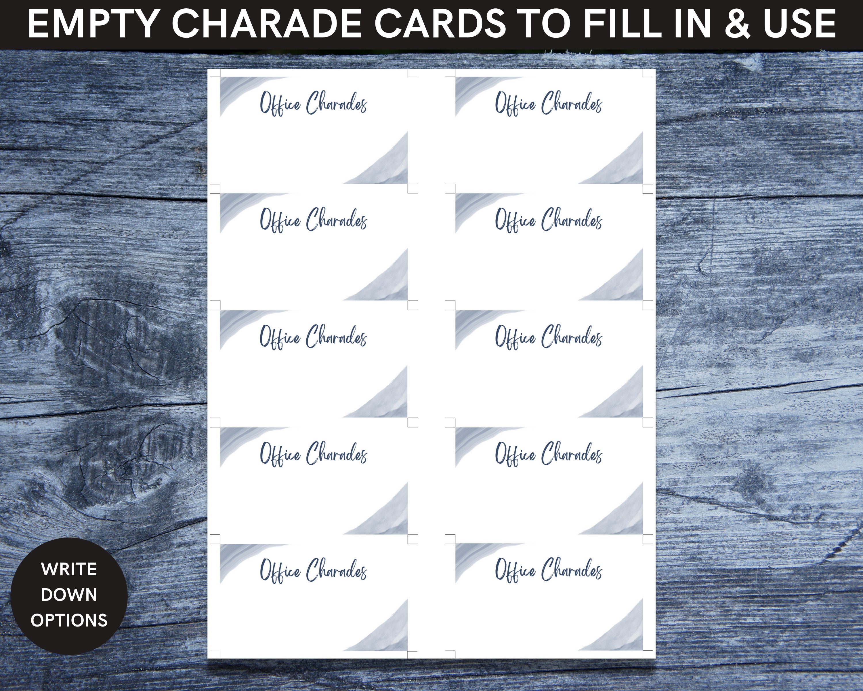 Office Charades Game Cards for Fun Work Team or Retirement - Etsy UK