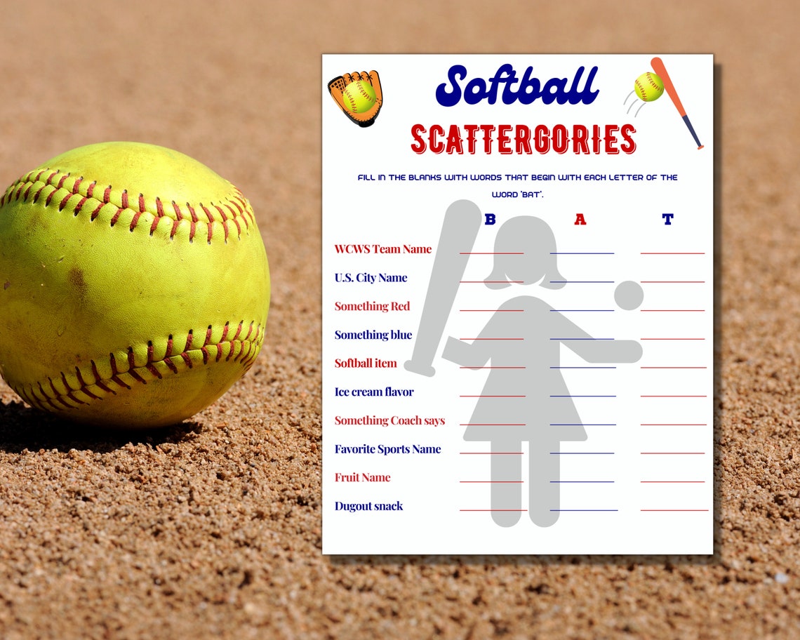 Softball Party Games Bundle for a Birthday or Sports Team Fun - Etsy