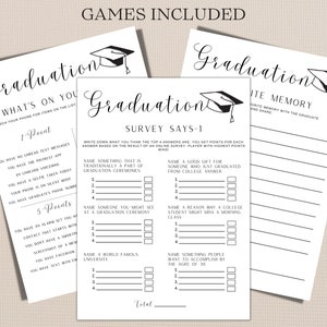 Modern Graduation Party Games Mega Bundle - Simple Grad Party Fun ...