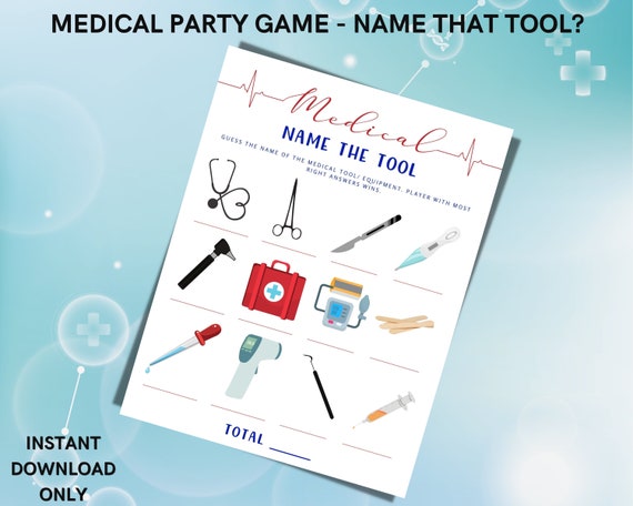 Medical Name That Tool Game for Nurse/ Doctor Party Activity - Etsy