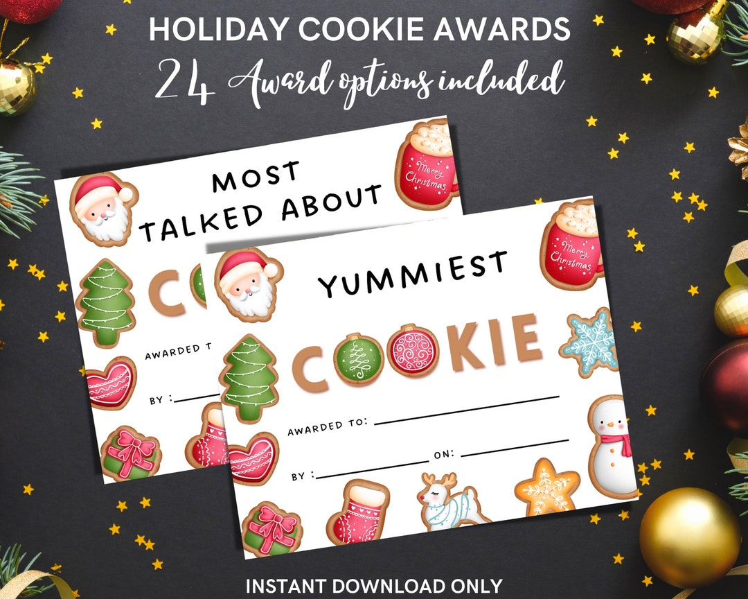 Cookie Swap or Exchange Contest Awards for Fun Christmas/ Holiday ...