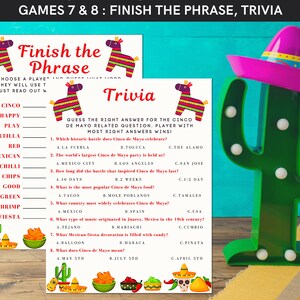 Cinco De Mayo Games Printable Bundle for Fun Activity With Friends ...