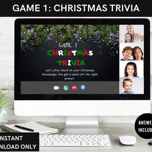 Virtual Christmas Games Bundle for an Online Holiday Party for Kids ...