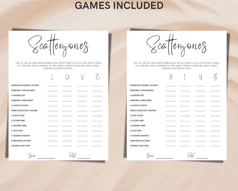 Engagement Party Games Bundle for a Save the Date or Rehearsal - Etsy