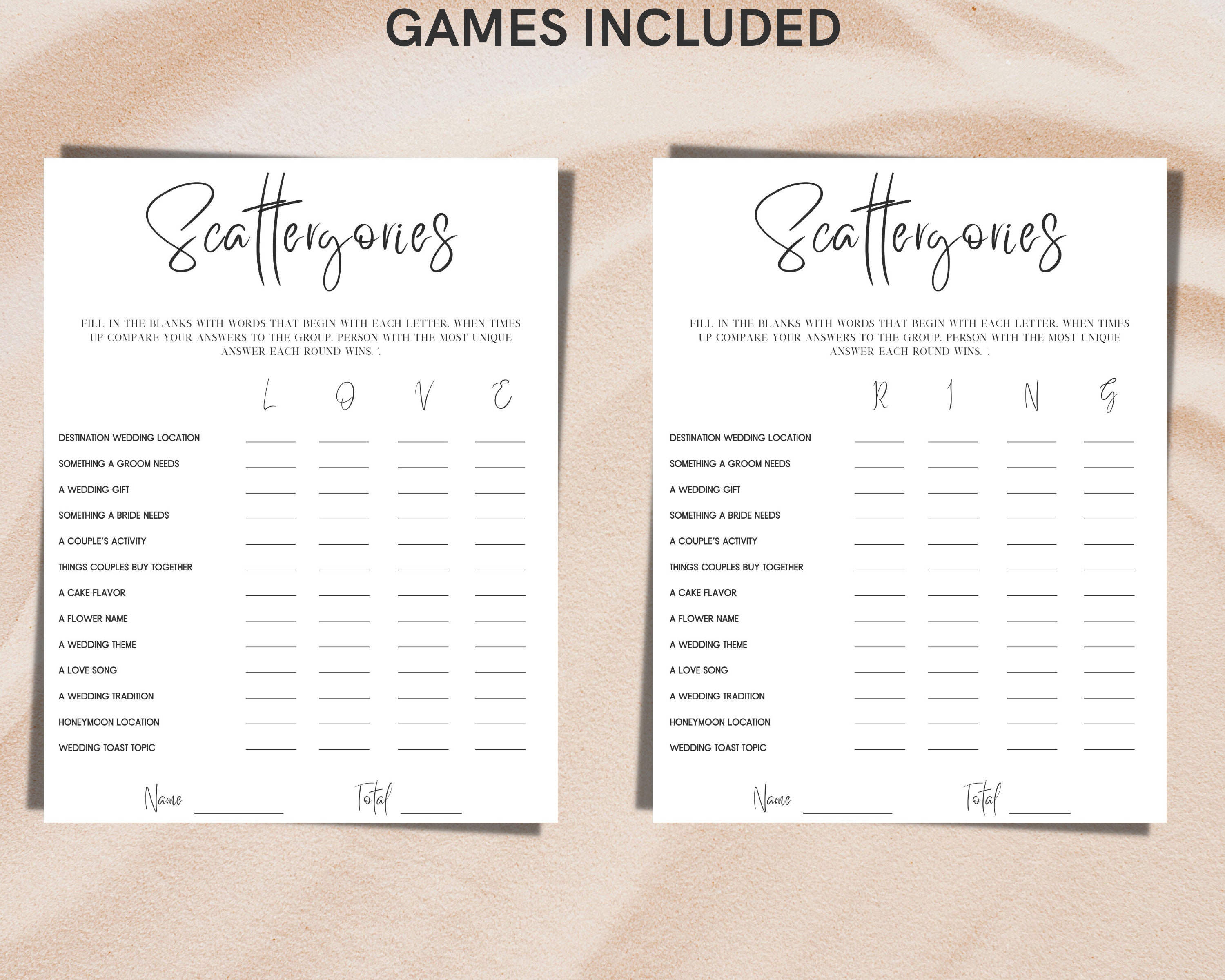 Engagement Party Games Bundle for a Save the Date or Rehearsal - Etsy