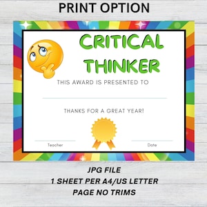 End of School Year Awards Printable for Last Day of Class - 50 Fun ...