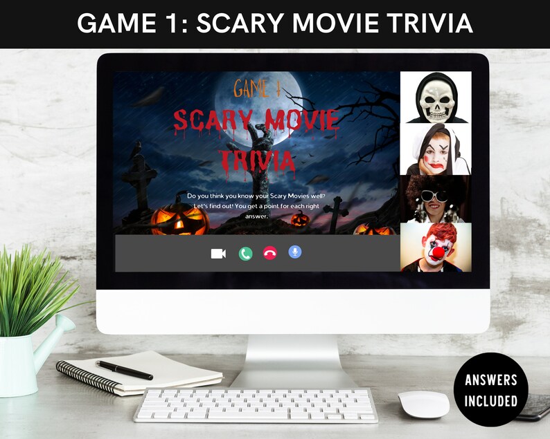 Virtual Halloween Games Bundle with 6 games for some Spooky | Etsy