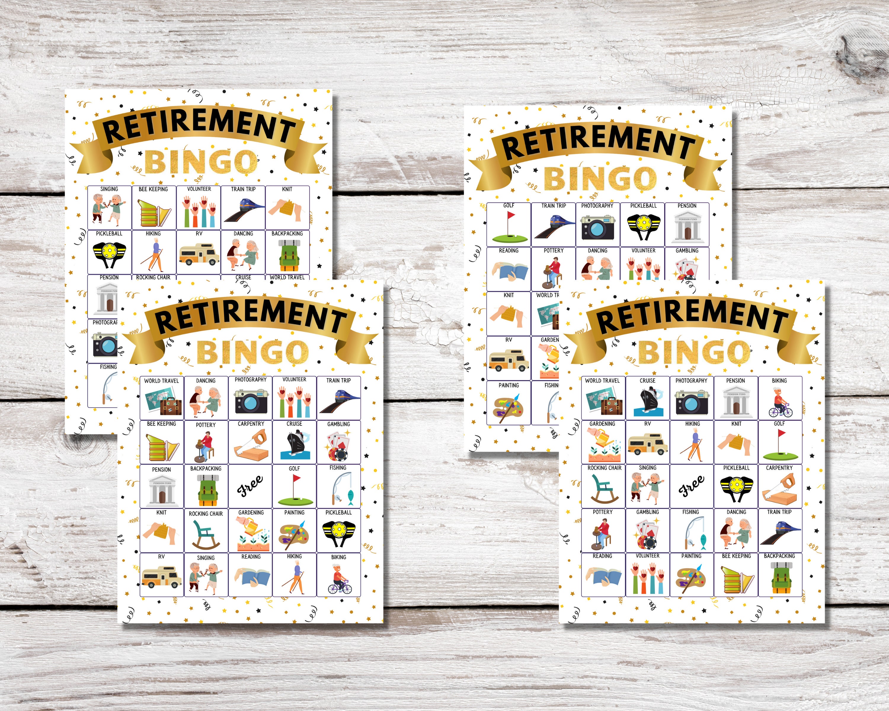 Retirement Bingo Game for an Office Teacher Nurse Retirement - Etsy