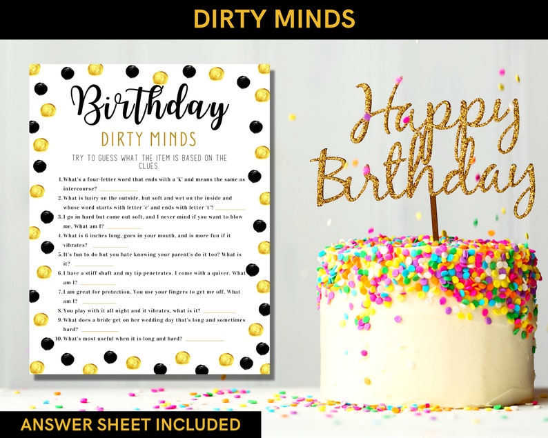 Adult Birthday Party Games Bundle In Black And Gold Milestone Etsy