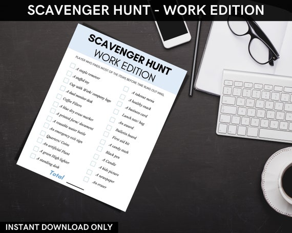 Scavenger Hunt Game for Office/ Work Fun Team Building Ice - Etsy