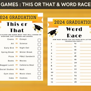 Graduation Games Printable for Fun Party Activity to Celebrate the ...
