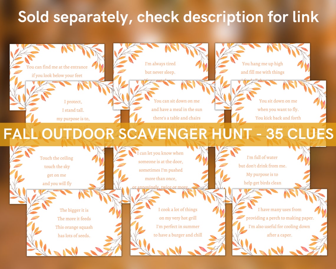 Fall/ Autumn Word Scramble Game for Kids Teens & Adults - Etsy