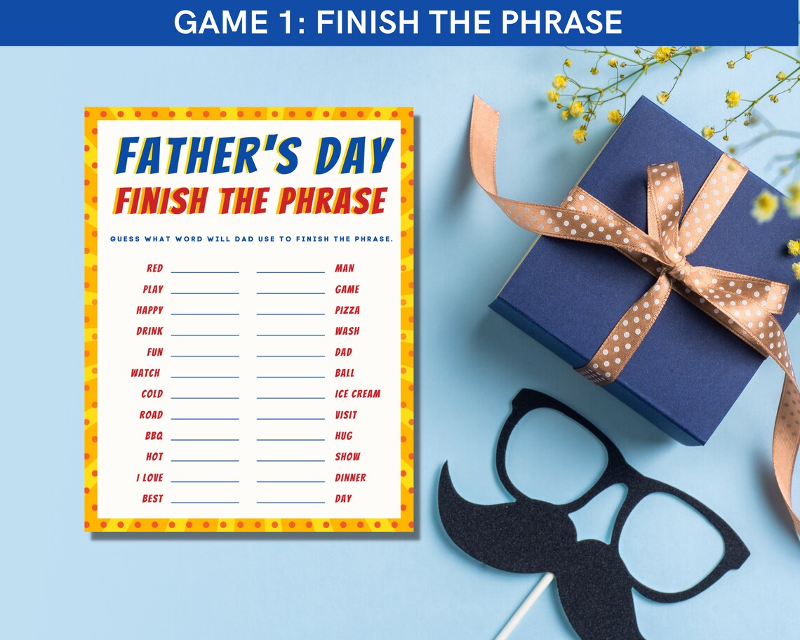 Father's day party games bundle for fun activity with dad | Etsy