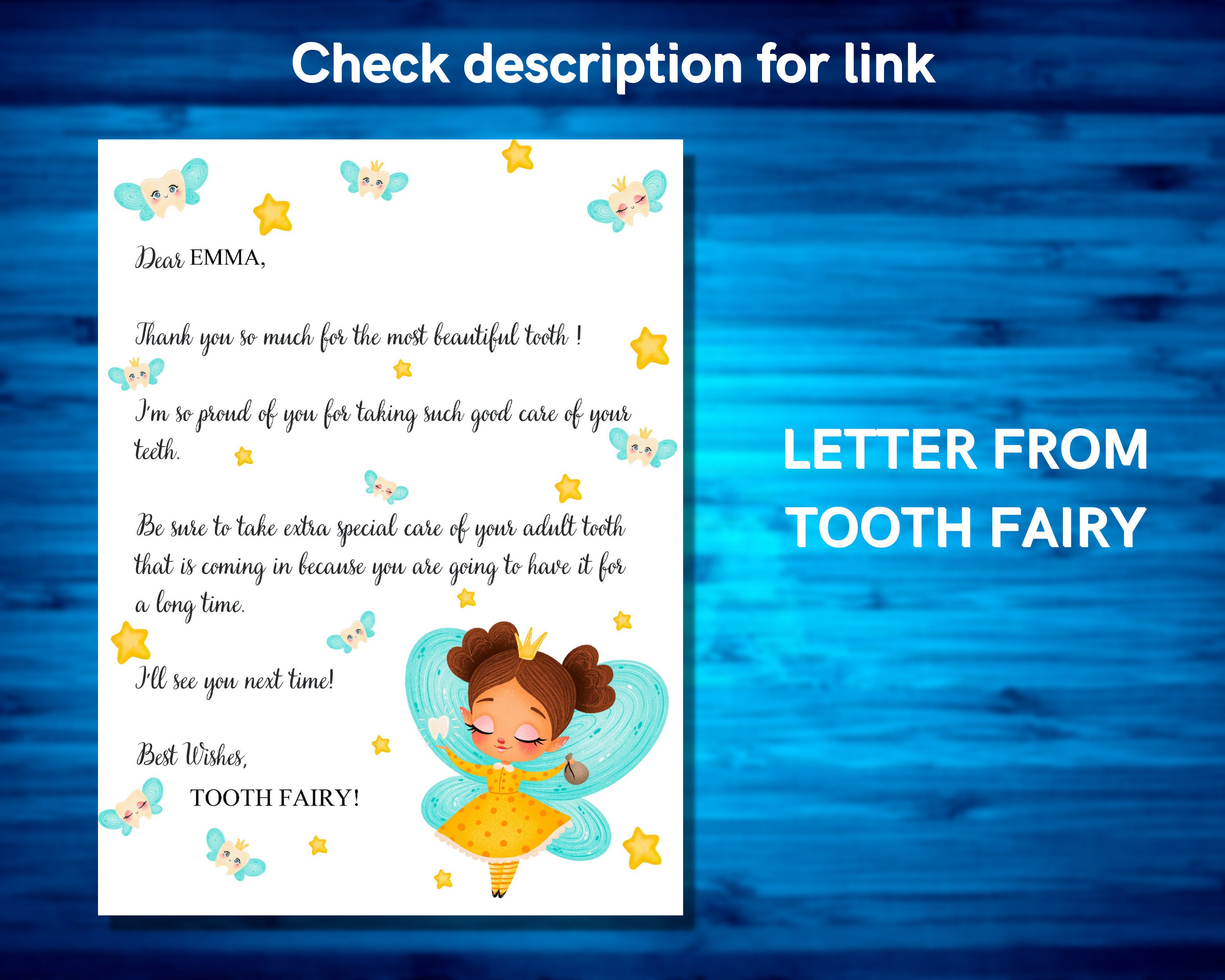 Fun Letter From Tooth Fairy Delayed for Kids Make Tooth | Etsy