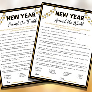 New Years Party Around the World Game for Fun Activity With Family ...