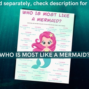 Mermaid Girl Birthday Party Games Bundle - Includes 10 Fun Games - Use ...