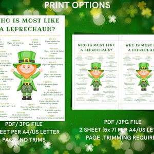 Who is Most Like a Leprechaun Game for Kids, Teens & Adults Icebreaker ...