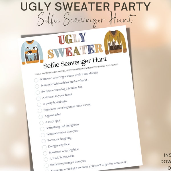 Ugly Sweater Scavenger Hunt - Etsy