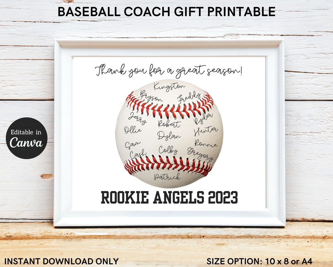 Editable Baseball Coach Appreciation Gift Printable for End of Season ...