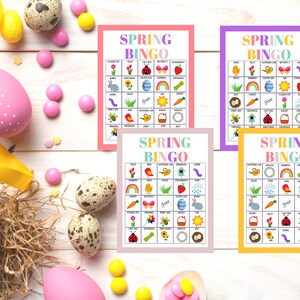 Printable Spring/easter Bingo Cards for a Fun Activity With Kids ...
