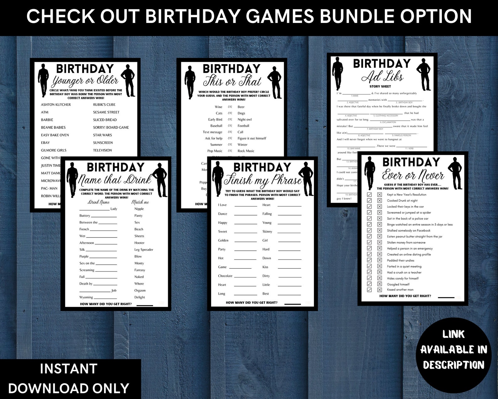 Adult Birthday Ad Libs Game Printable for Funny Story for Birthday Boy ...
