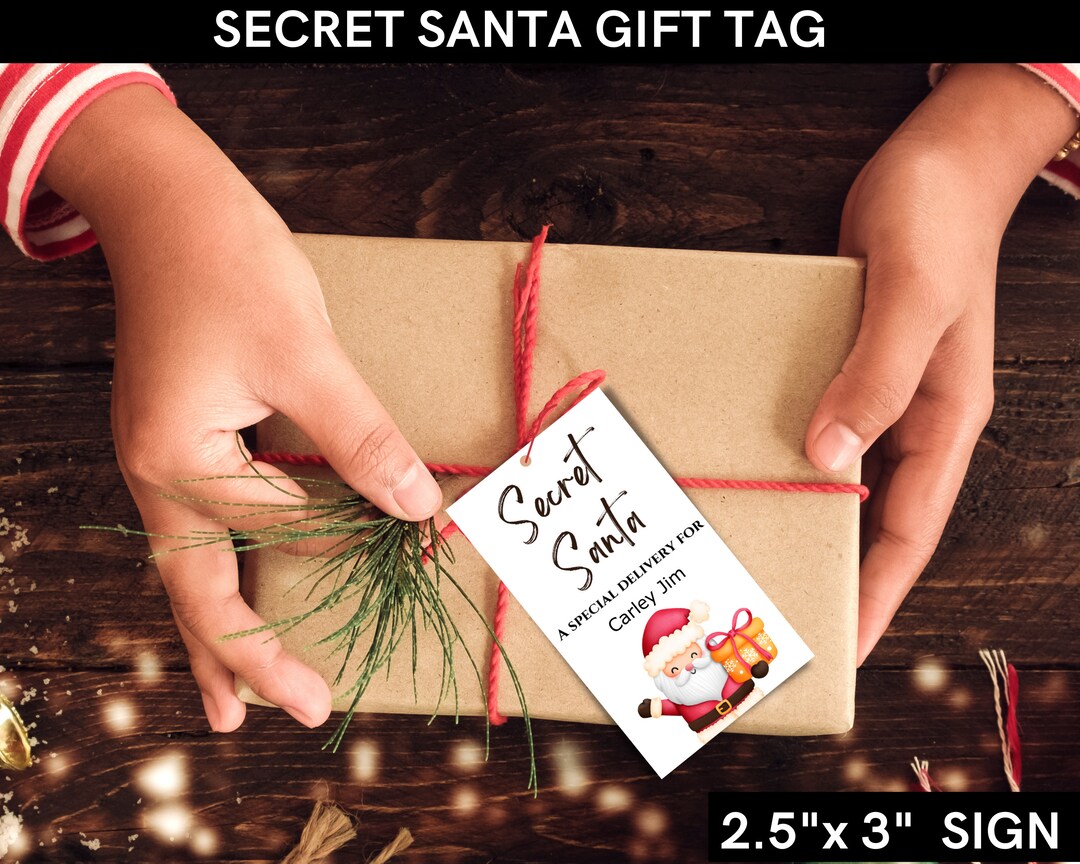 Secret Santa Tag for a Holiday Gift for a Christmas/ Holiday Party ...