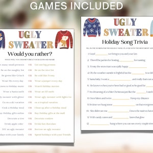 Ugly Sweater Party Games Bundle for a Holiday/ Christmas Party - Fun ...