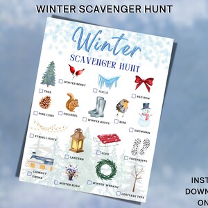 Winter Scavenger/ Treasure Hunt Game for Kids, Teens & Adults Picture ...