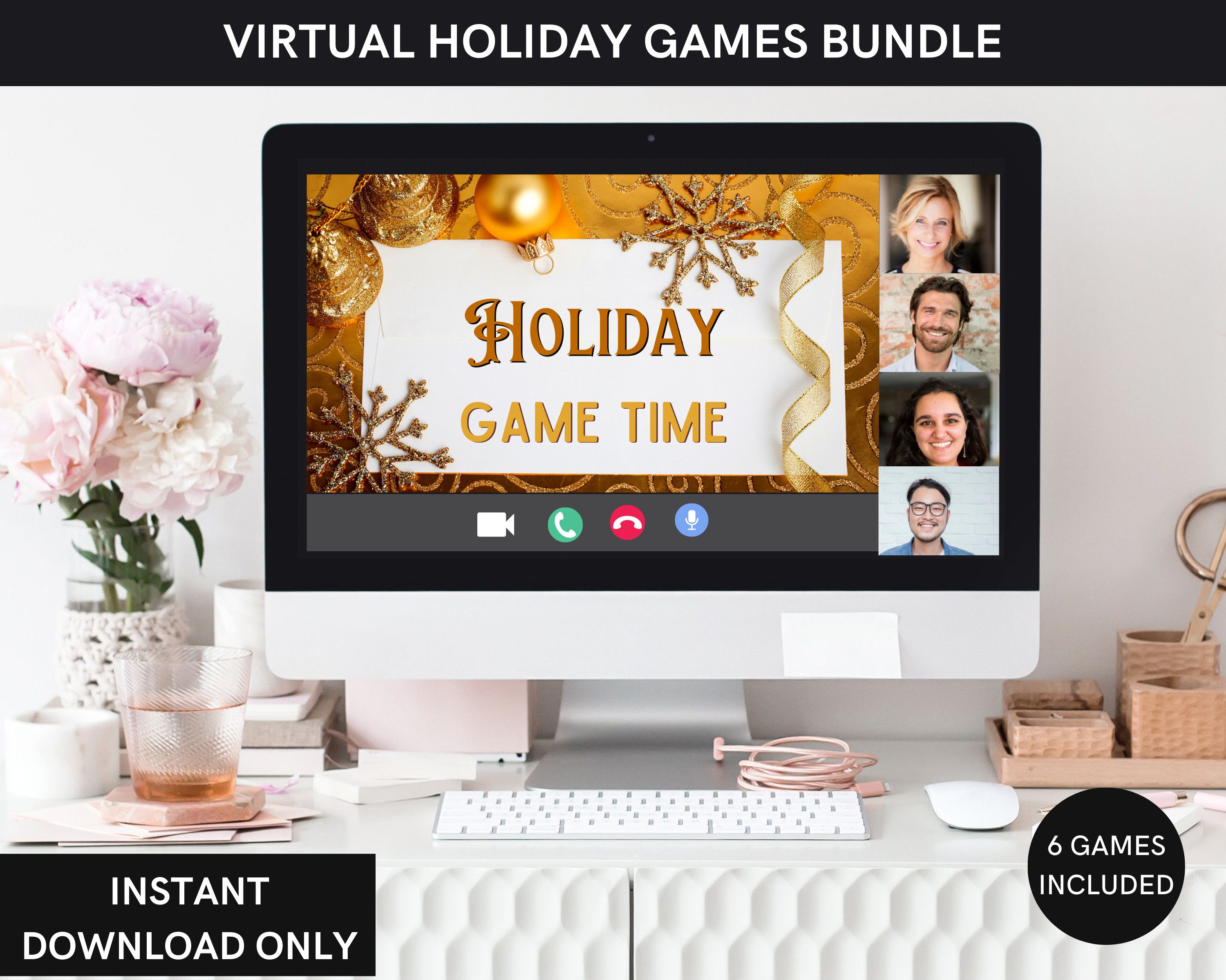Virtual Holiday/ End of Year Party Games Bundle for an Online/ - Etsy