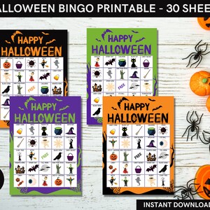 Halloween Bingo Game for a Classroom or Home Party Includes - Etsy