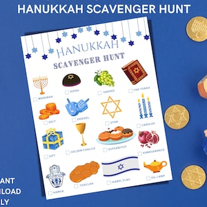 Hanukkah/ Chanukah Scavenger Hunt Game for Fun Family Activity Picture ...