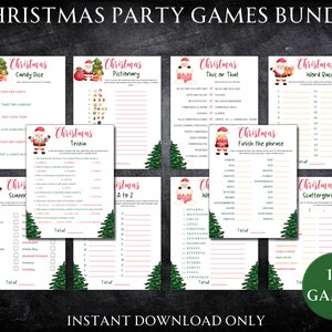 Kids Christmas Party Games Bundle for Holiday Fun Use as Family ...