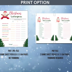 Kids Christmas Party Games Bundle for Holiday Fun Use as | Etsy