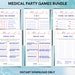 Medical Games Bundle for Nurse/ Doctor Party Activity Use for - Etsy