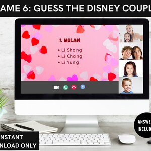Virtual Valentines Games Bundle for an Online or Zoom Party for Kids ...