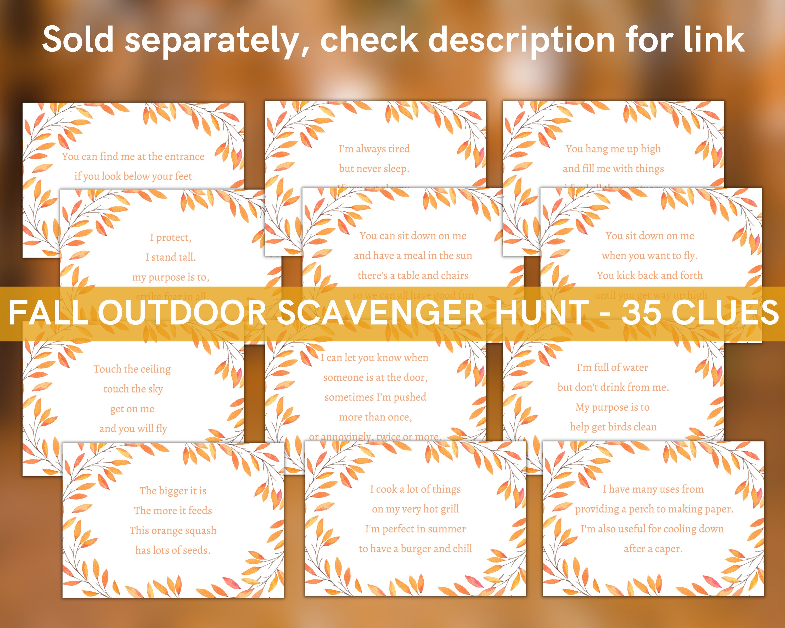 Fall/ Autumn Games Bundle for Kids Teens & Adults 8 Fun - Etsy