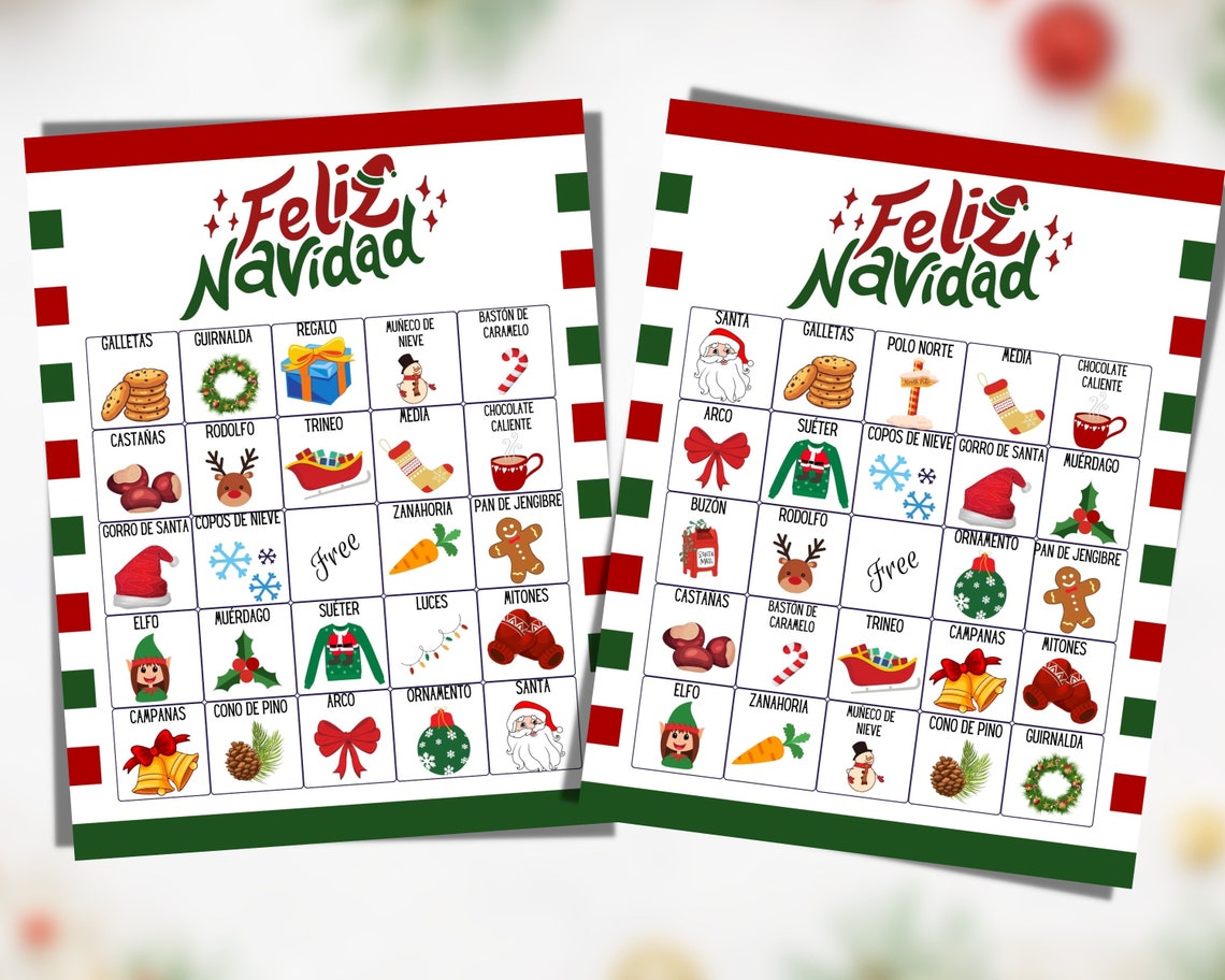 Feliz Navidad Bingo Game for Fun Holiday Activity With Family - Etsy
