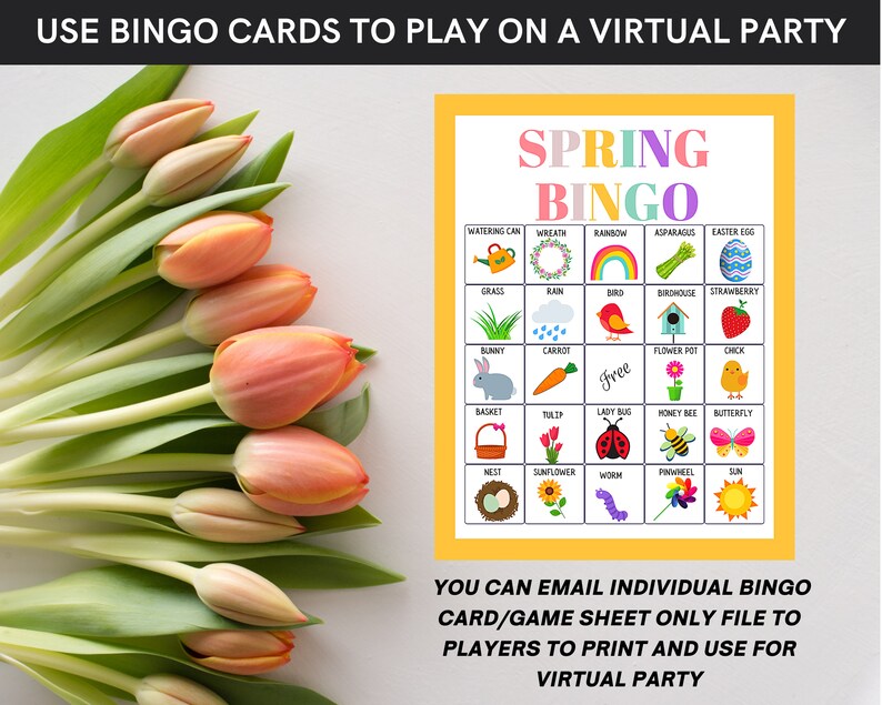 Printable Spring/easter Bingo Cards for a Fun Activity With | Etsy