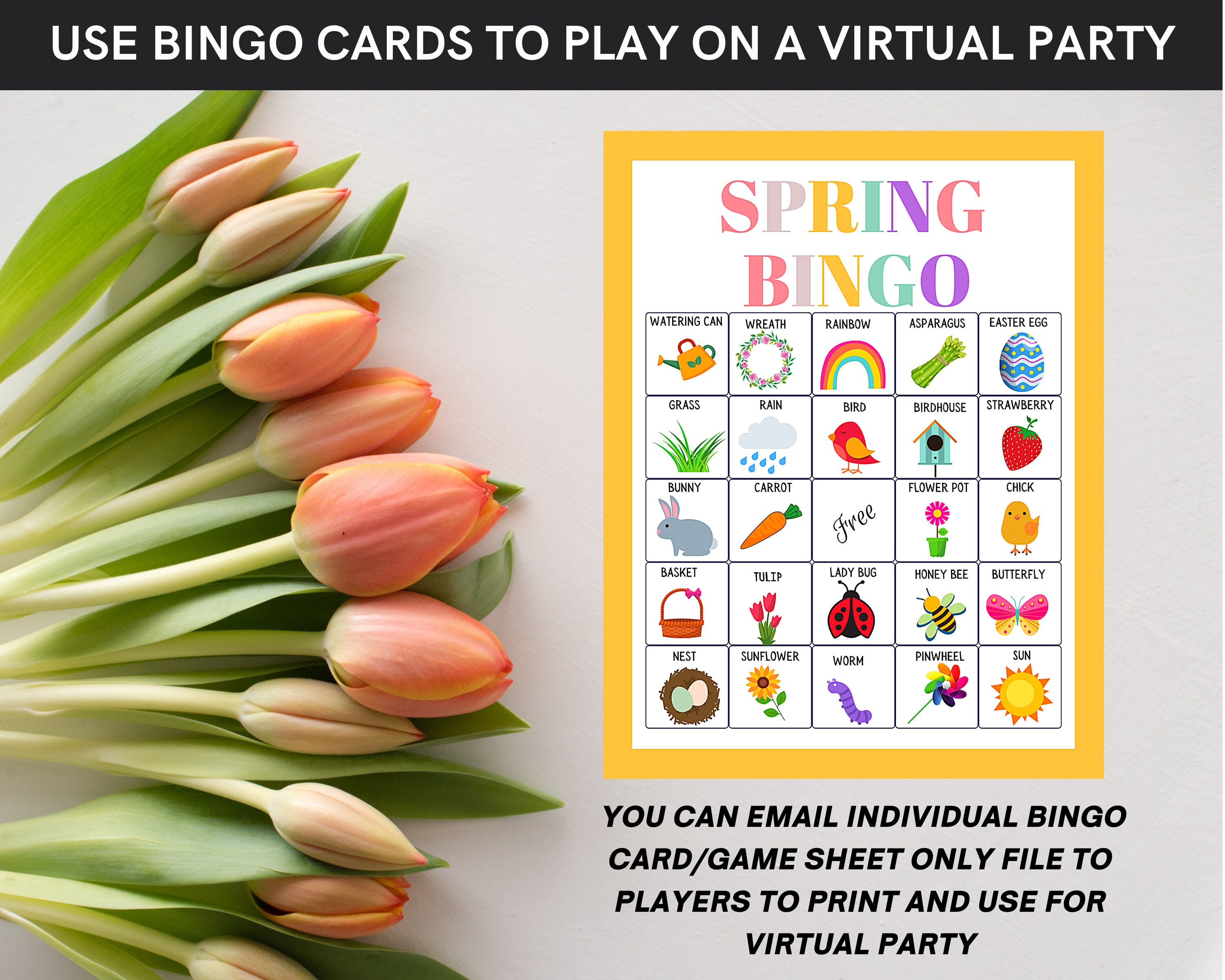 Printable Spring/easter Bingo Cards for a Fun Activity With Kids ...