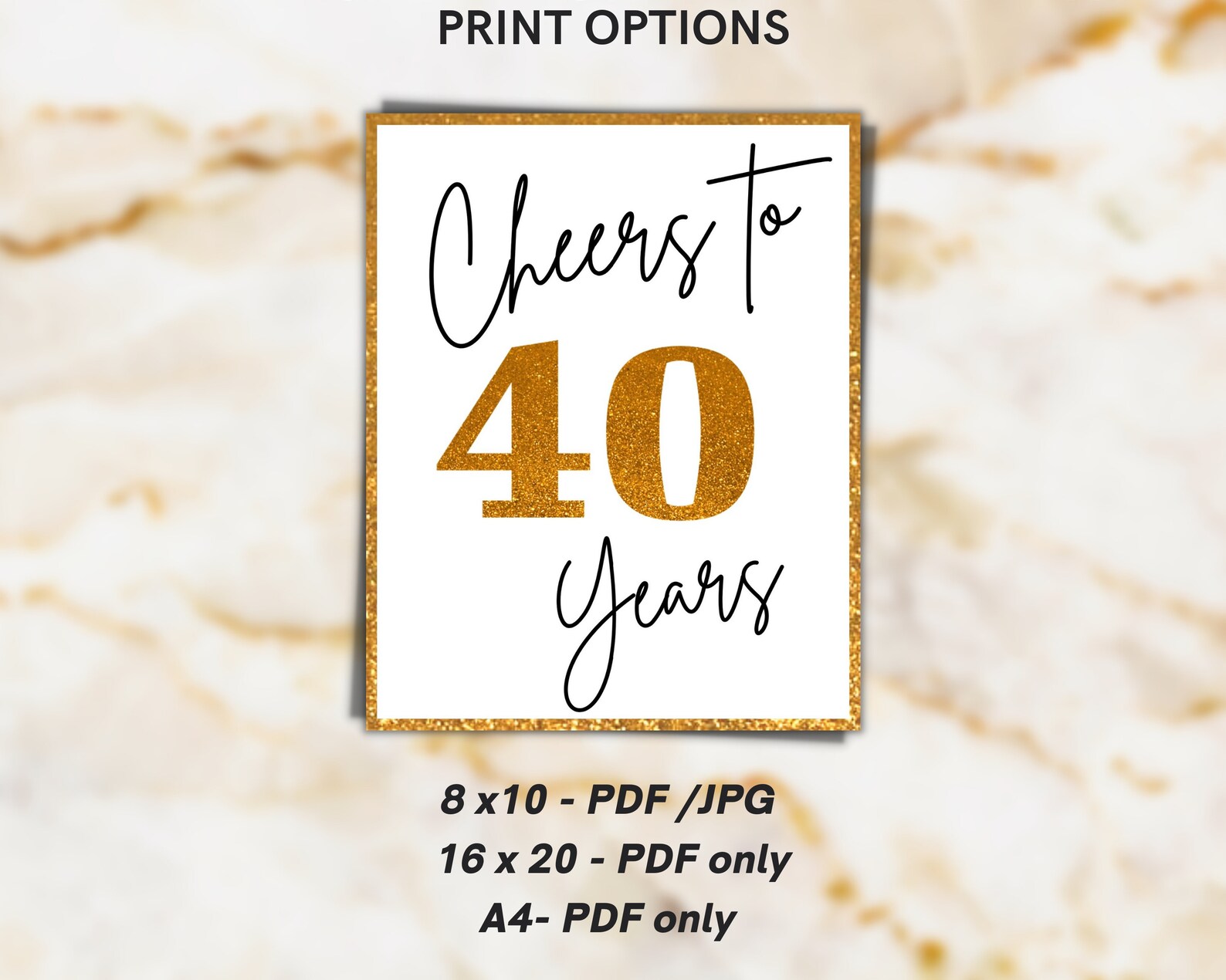 40th Birthday Party Sign Decorations for Men/ Women - Etsy