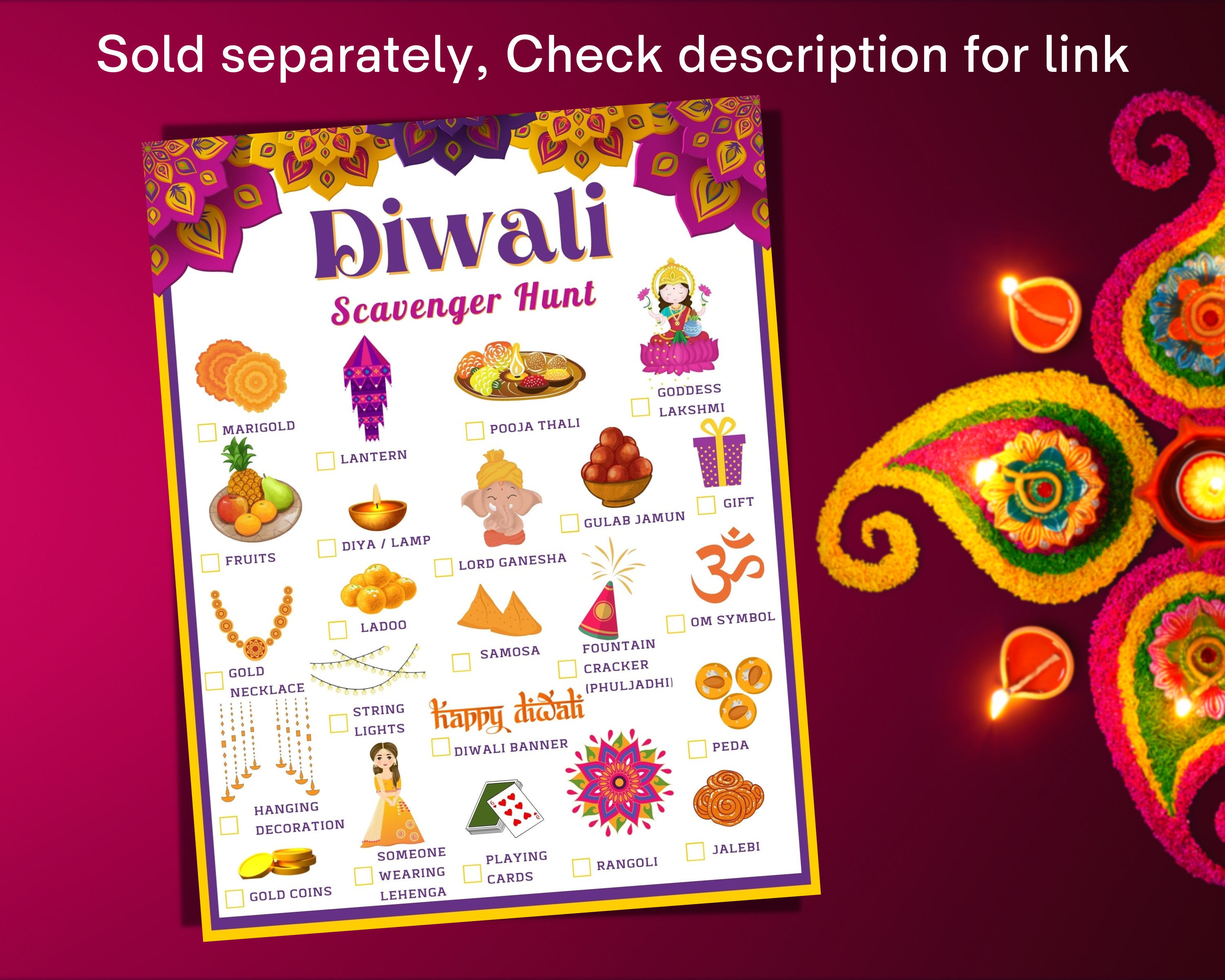 Diwali Charade/ Pictionary Game Cards for a Desi Indian - Etsy Hong Kong