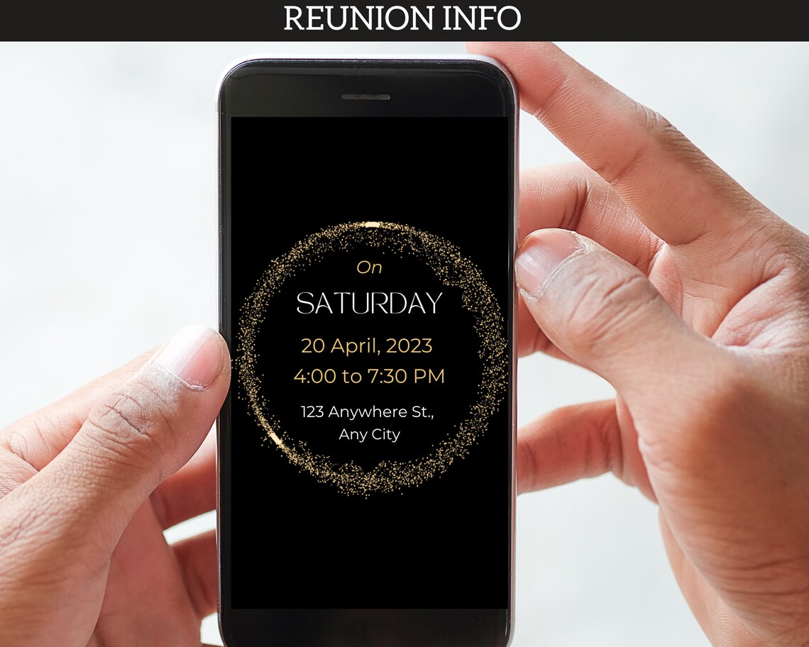 Editable Family Reunion Animated Party Digital Invite Use - Etsy