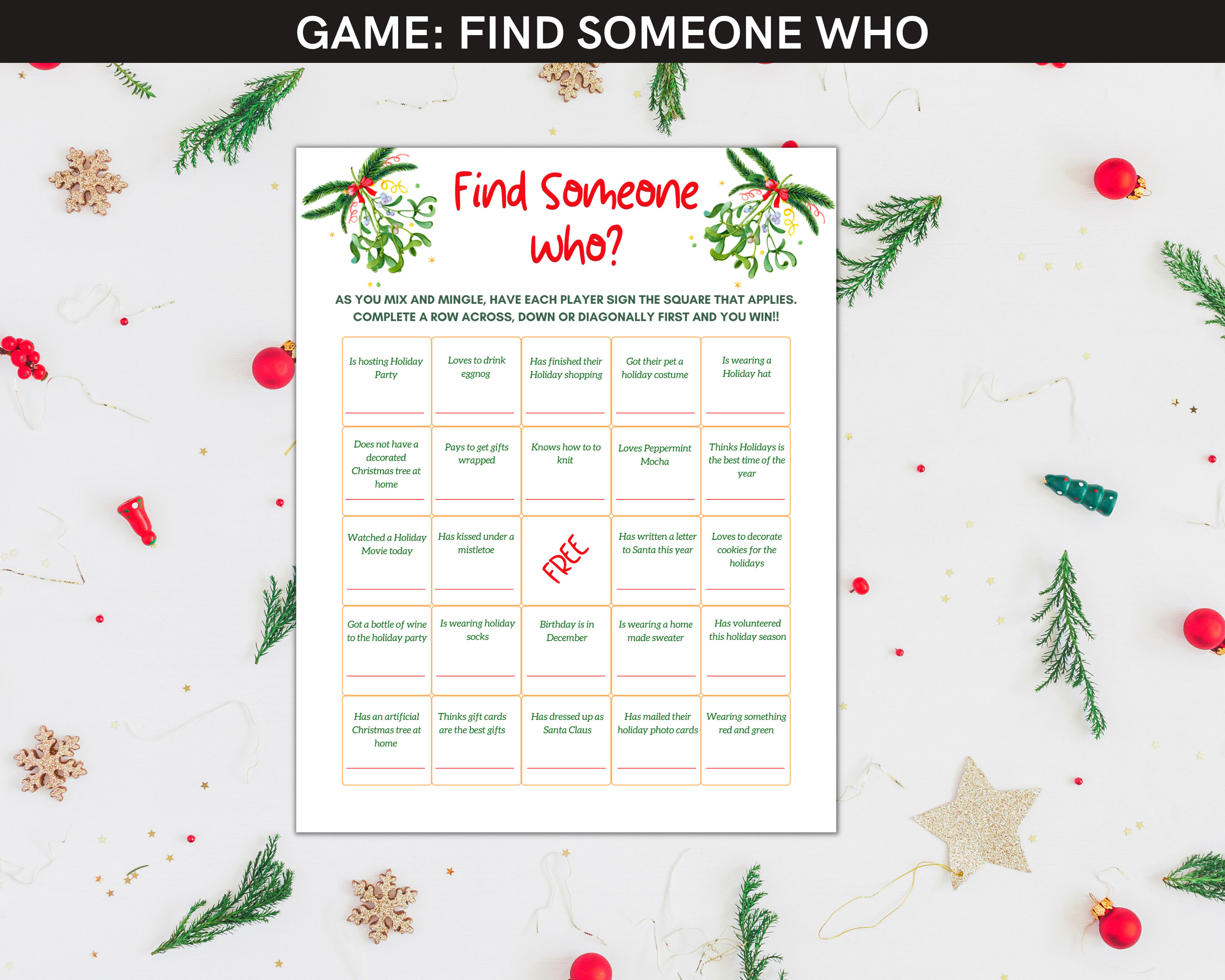 Fun Holiday Games Bundle for Christmas/ Holiday Party Use - Etsy