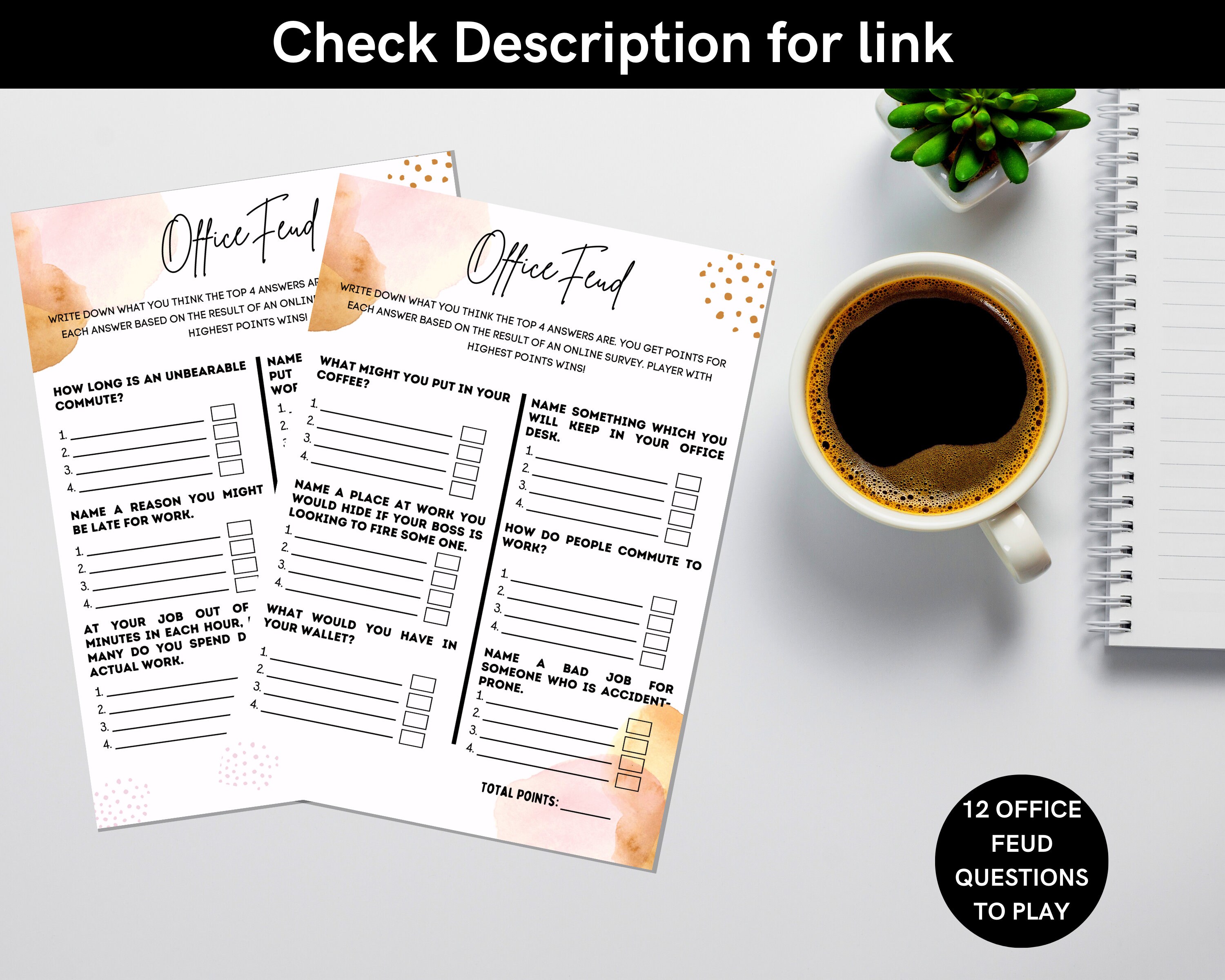 Think Fast Game for Work/ Office Team/ Retirement Party | Etsy