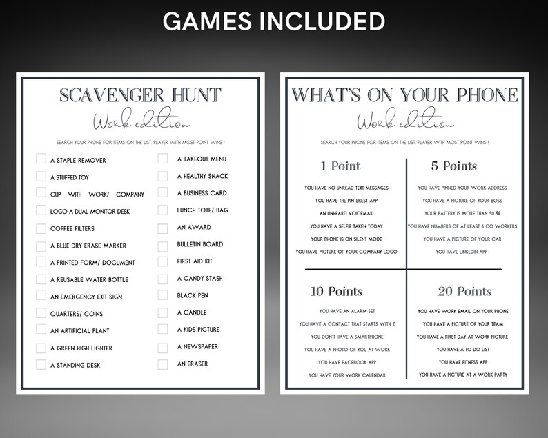 Fun Work or Office Party Games Bundle Team Building/ Bonding - Etsy