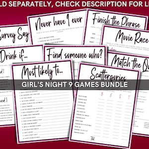 Girls or Ladies Night Party Finish the Phrase Game Use for - Etsy