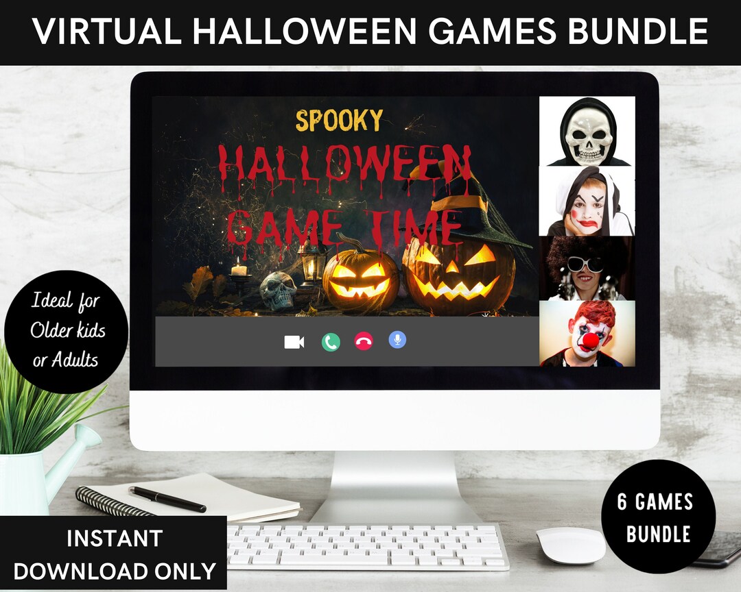 Virtual Halloween Games Bundle With 6 Games for Some Spooky - Etsy